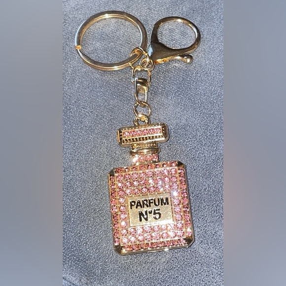 Bag Charm | Accessories | Nwt Pink Rhinestone Key Chain Full Diamond ...